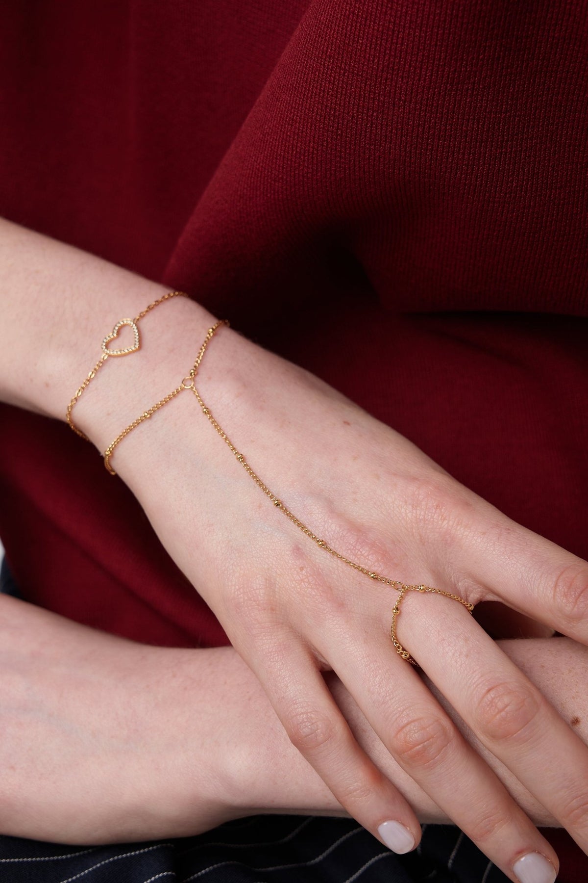 Beaded Hand Chain | Flaire & Co.