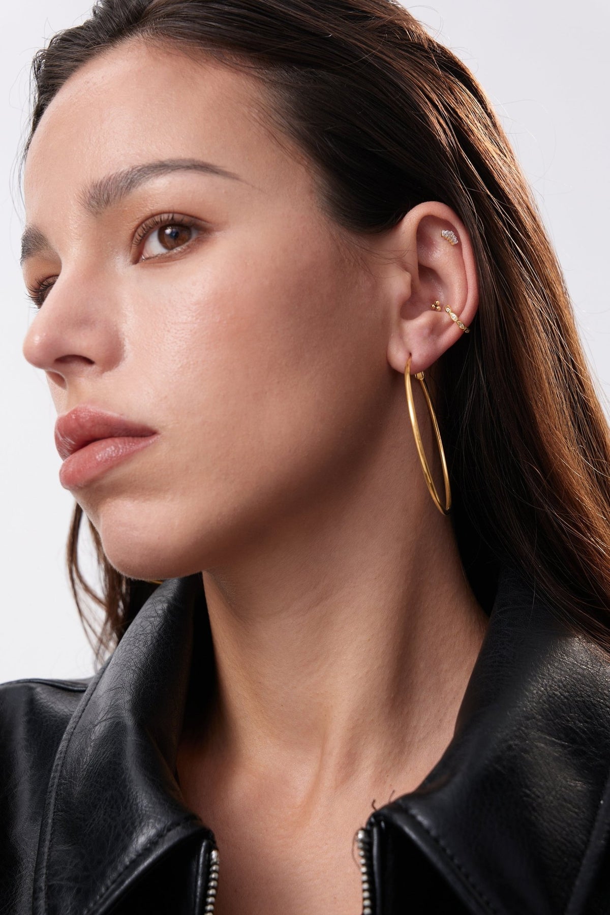 Trio Bead Titanium Flat Back Stud (Single) | Flaire & Co.